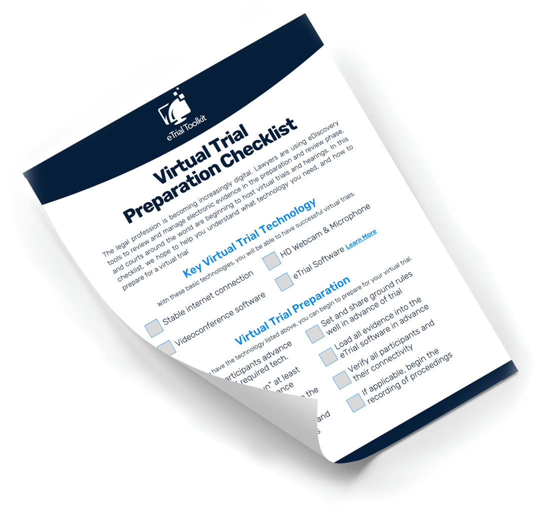Checklist: Virtual Trial Preparation Checklist