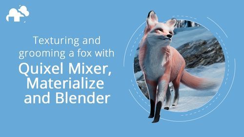 Texturing & grooming a fox w/ Quixel mixer, materialize & Blender