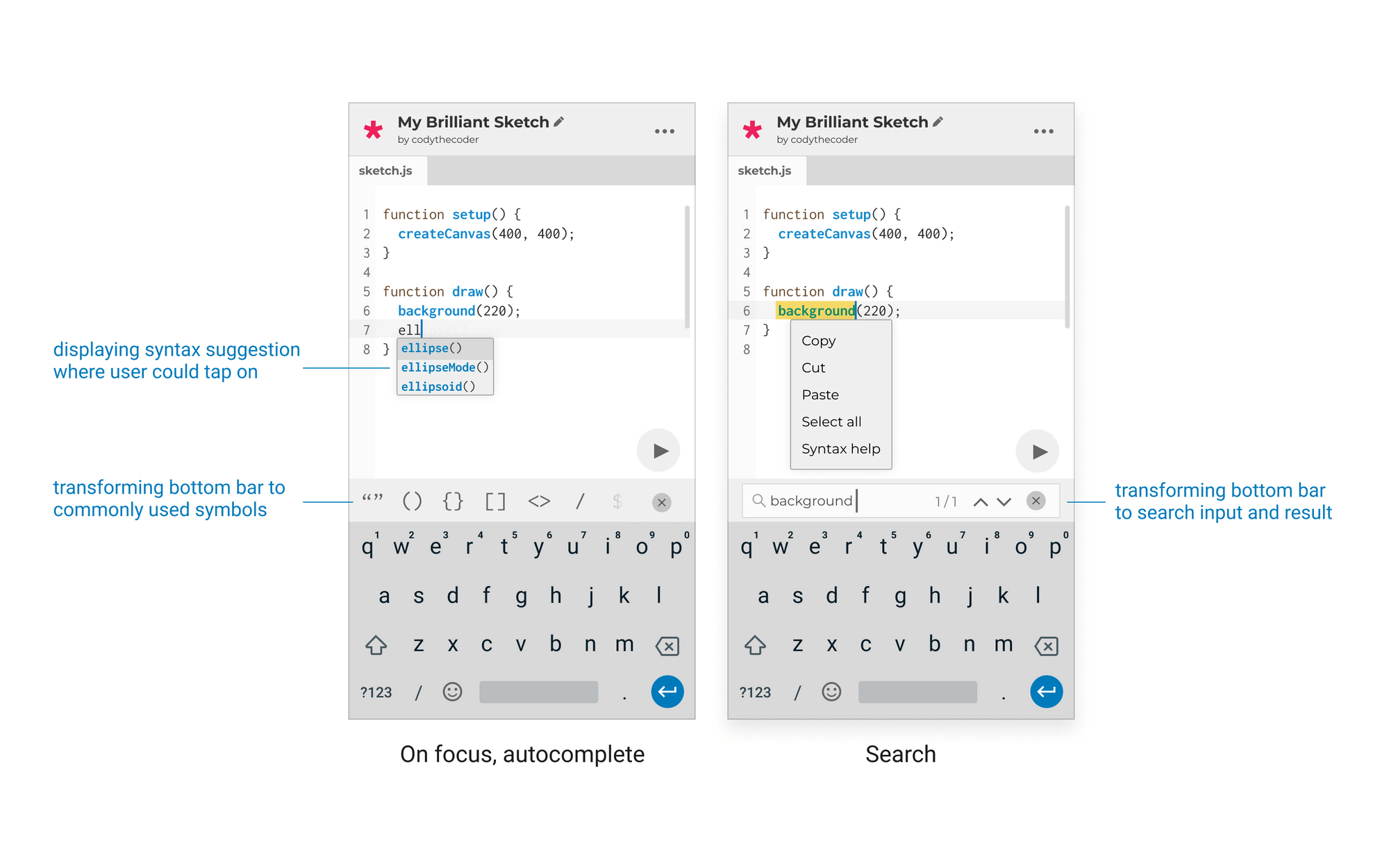 P5js Mobile Editor
