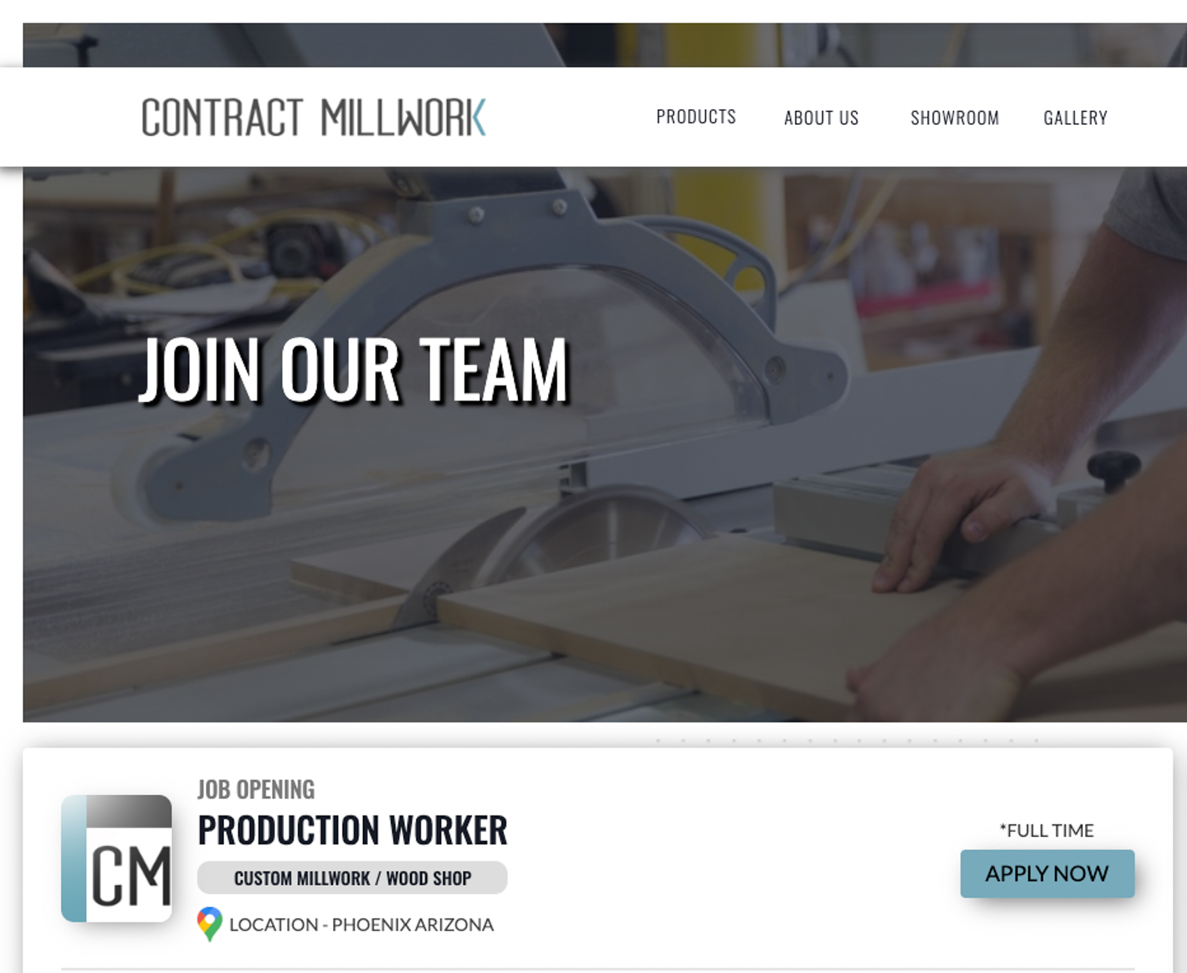 Join Our Team - Contract Millwork