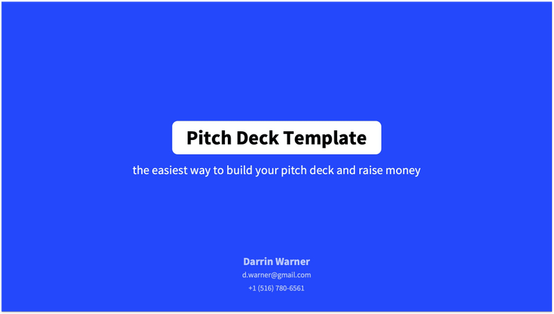 Title Slide | Pitch Deck Template Viewer BaseTemplates