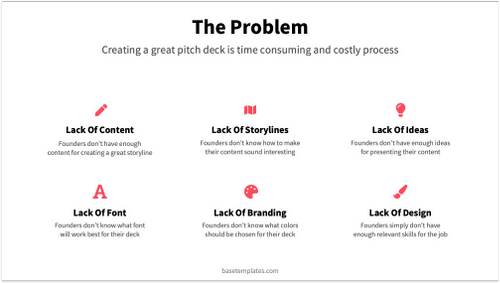 Problem Slide | Pitch Deck Template Viewer