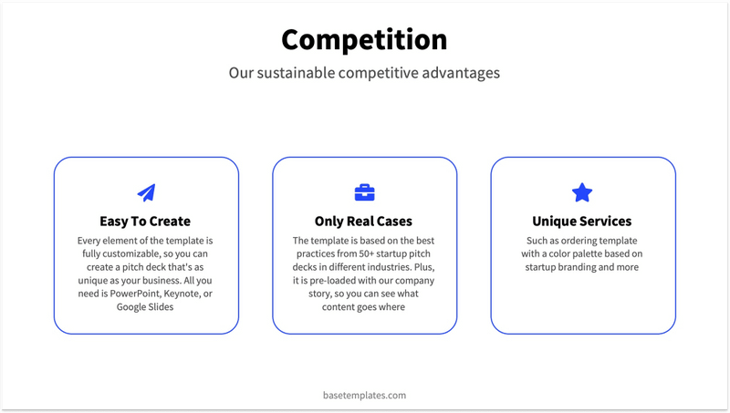 Competition Slide | Pitch Deck Template Viewer BaseTemplates