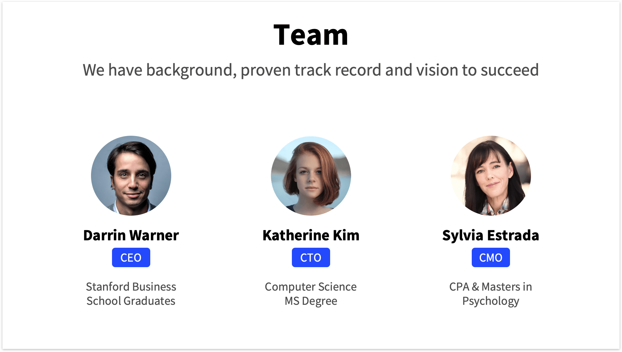 Team Slide | Pitch Deck Template Viewer BaseTemplates