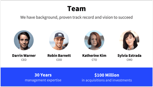 Team Slide | Pitch Deck Template Viewer BaseTemplates
