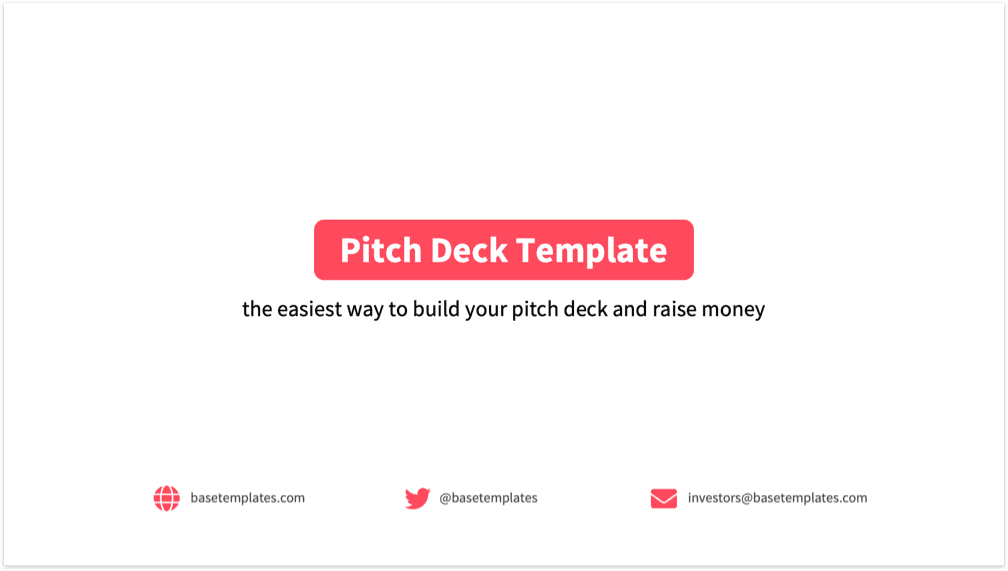 Red Pitch Deck | Pitch Deck Template Viewer BaseTemplates