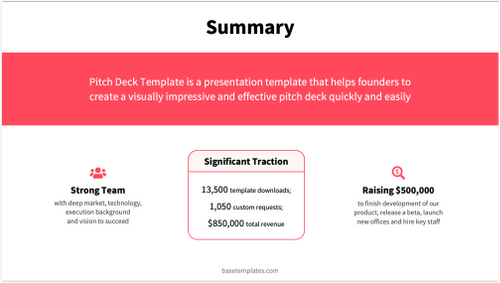 Red Pitch Deck | Pitch Deck Template Viewer BaseTemplates