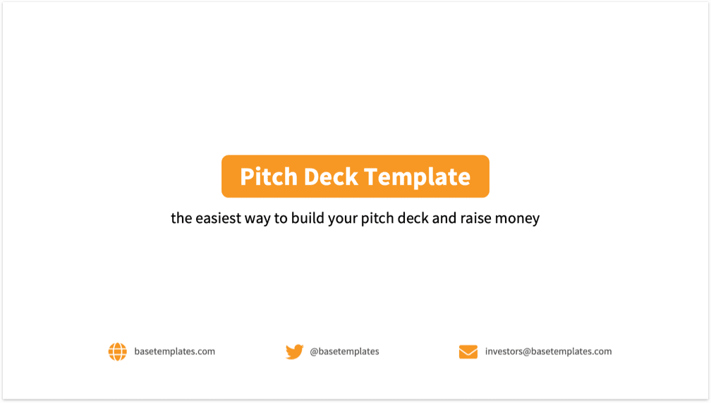 Orange Pitch Deck | Pitch Deck Template Viewer BaseTemplates