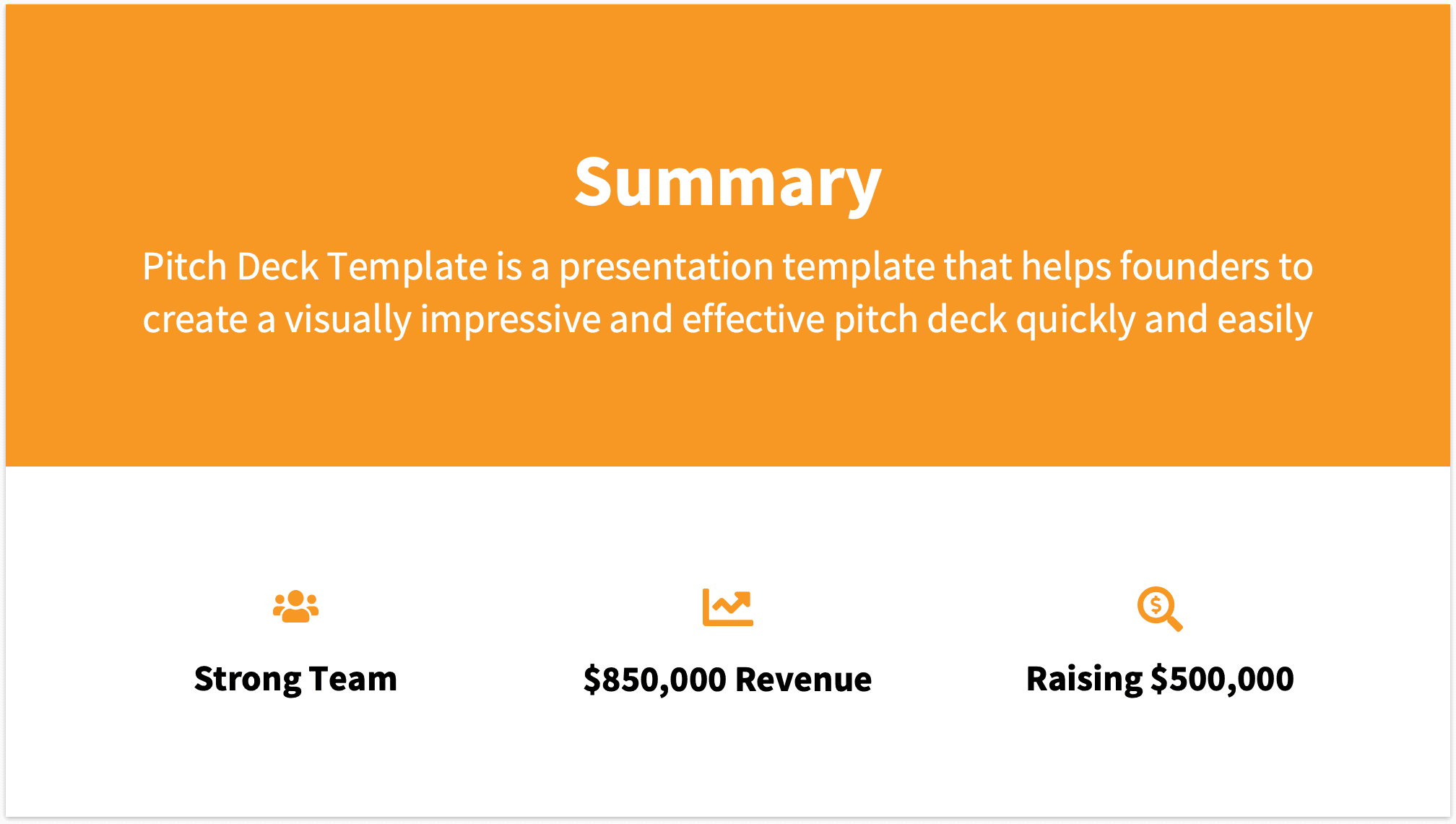 Orange Pitch Deck | Pitch Deck Template Viewer BaseTemplates