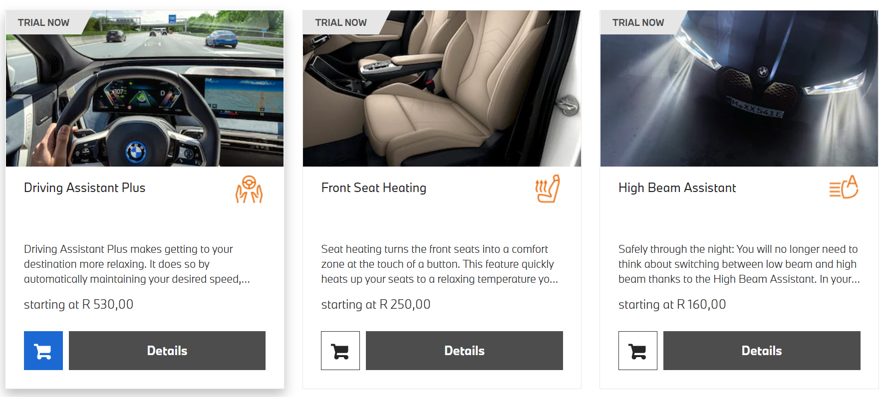 BMW subscription in-car features now available in SA