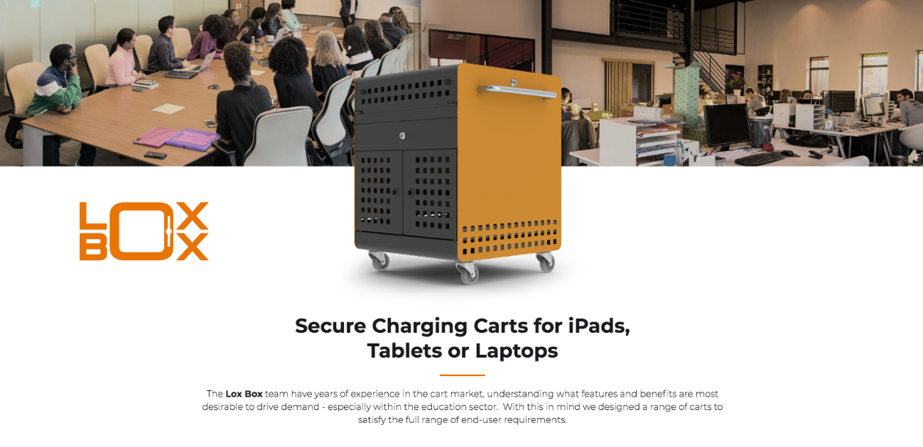 LoxBox - Secure Charging Carts for iPads, Tablets or Laptops