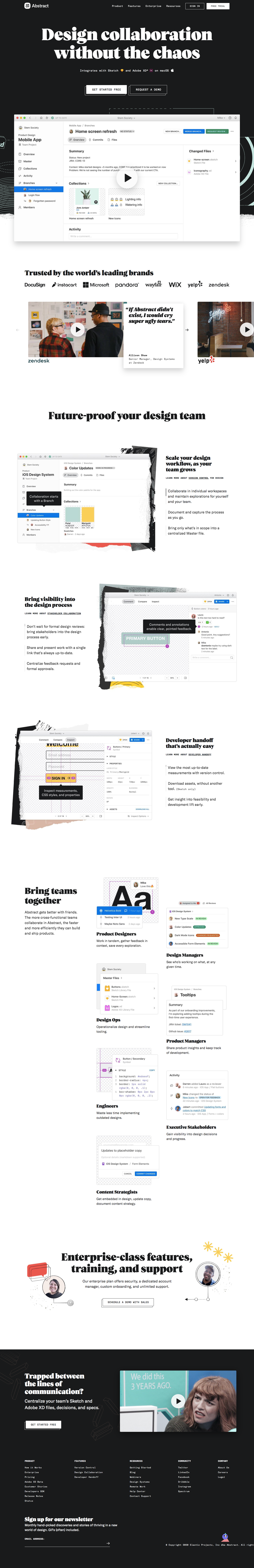Abstract Landing Page - SaaSFrame