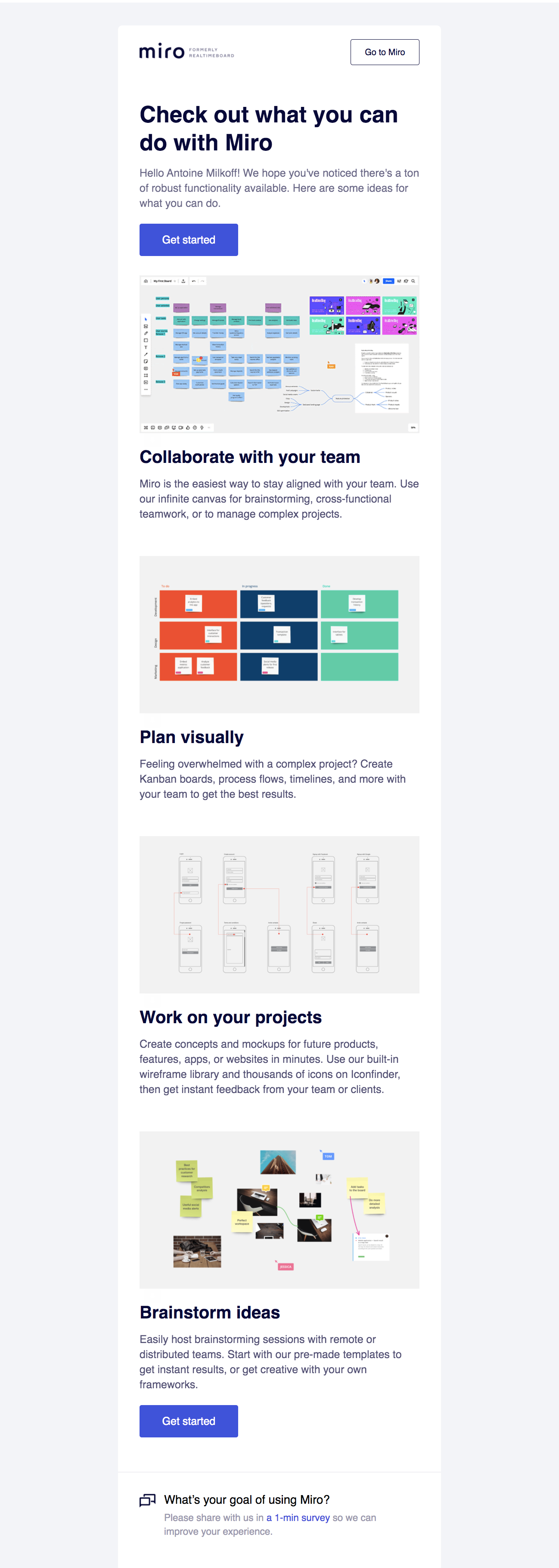 Miro Onboarding Emails - SaaSFrame