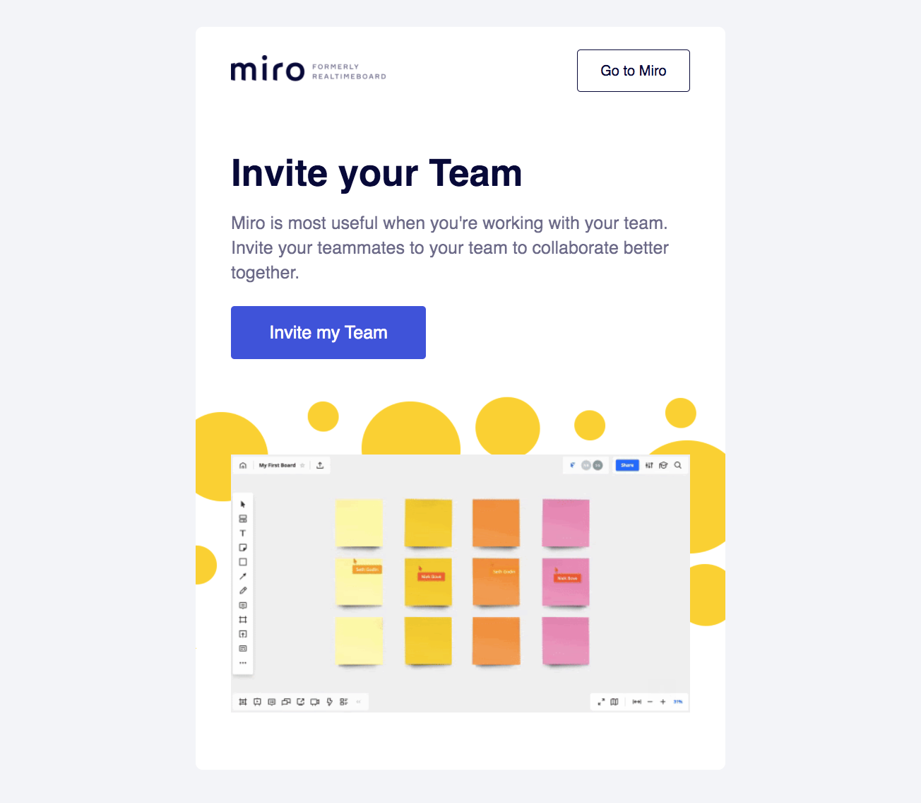Miro Onboarding Emails - SaaSFrame