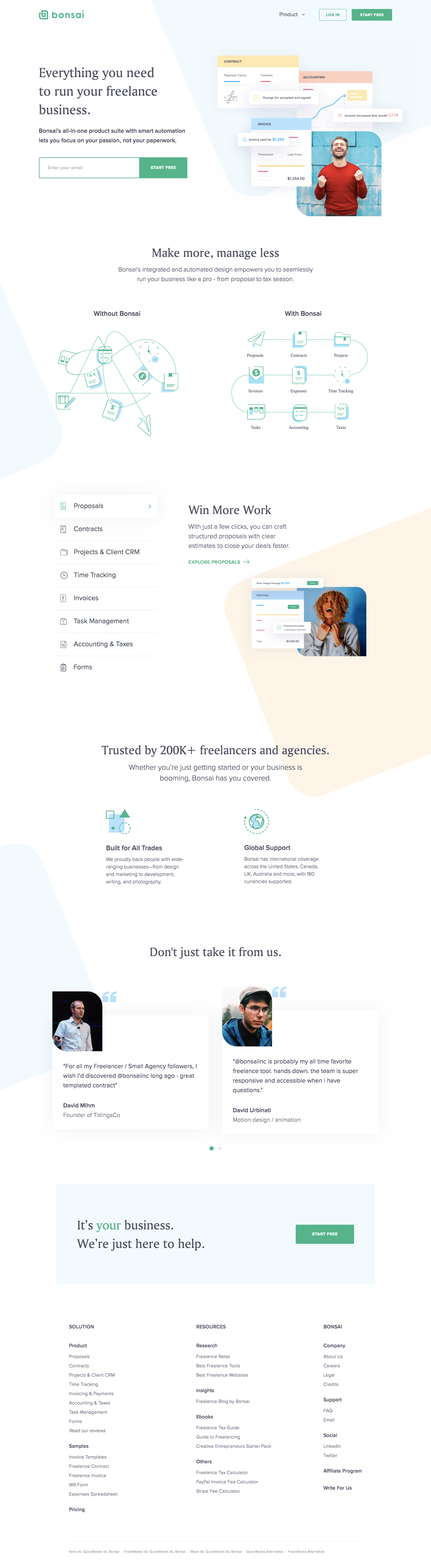 Bonsai Landing Page - SaaSFrame