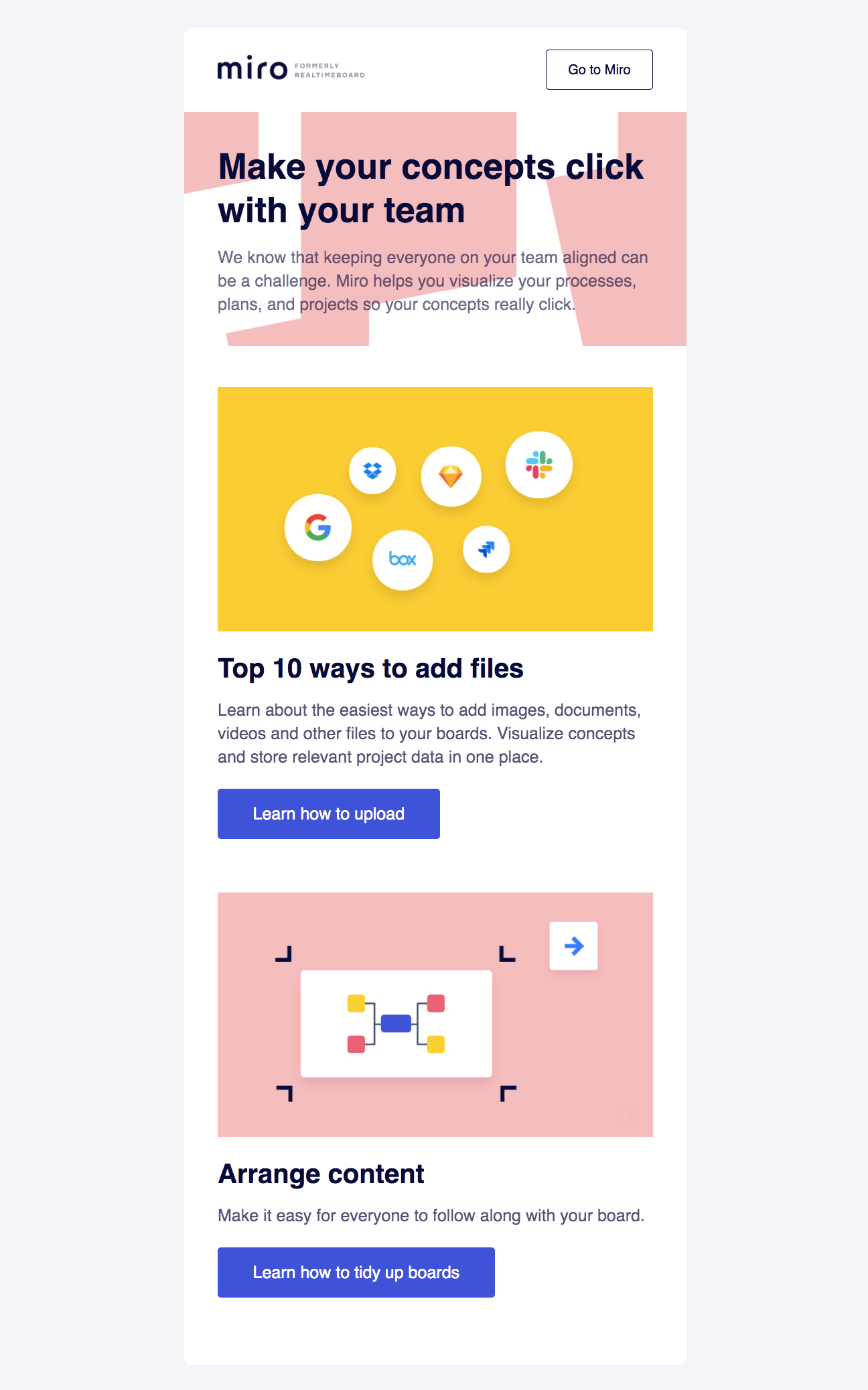 Miro Onboarding Emails - SaaSFrame