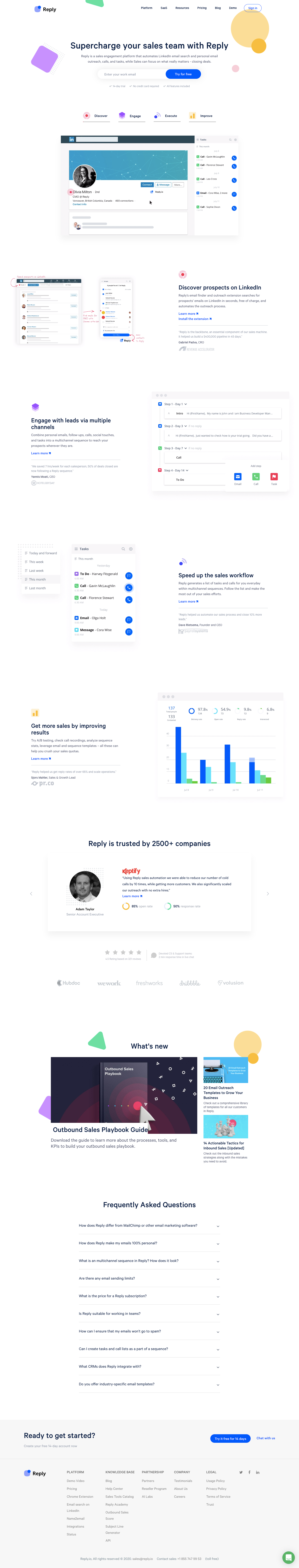 Reply Landing Page - SaaSFrame