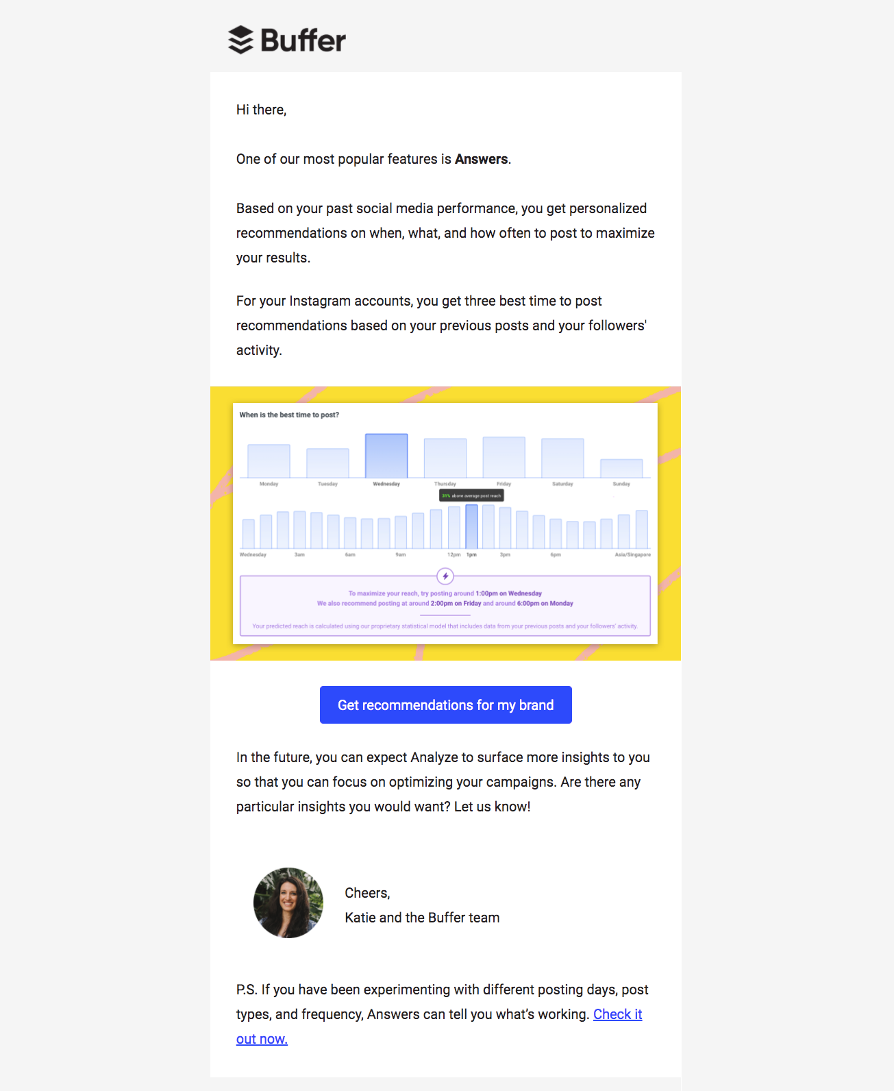 Buffer Onboarding Emails - SaaSFrame