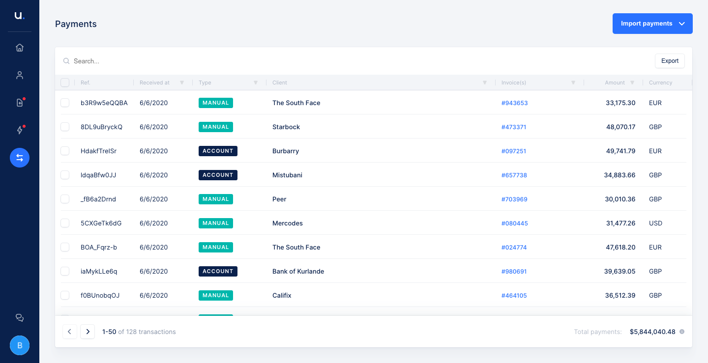 Upflow Dashboard - SaaSFrame
