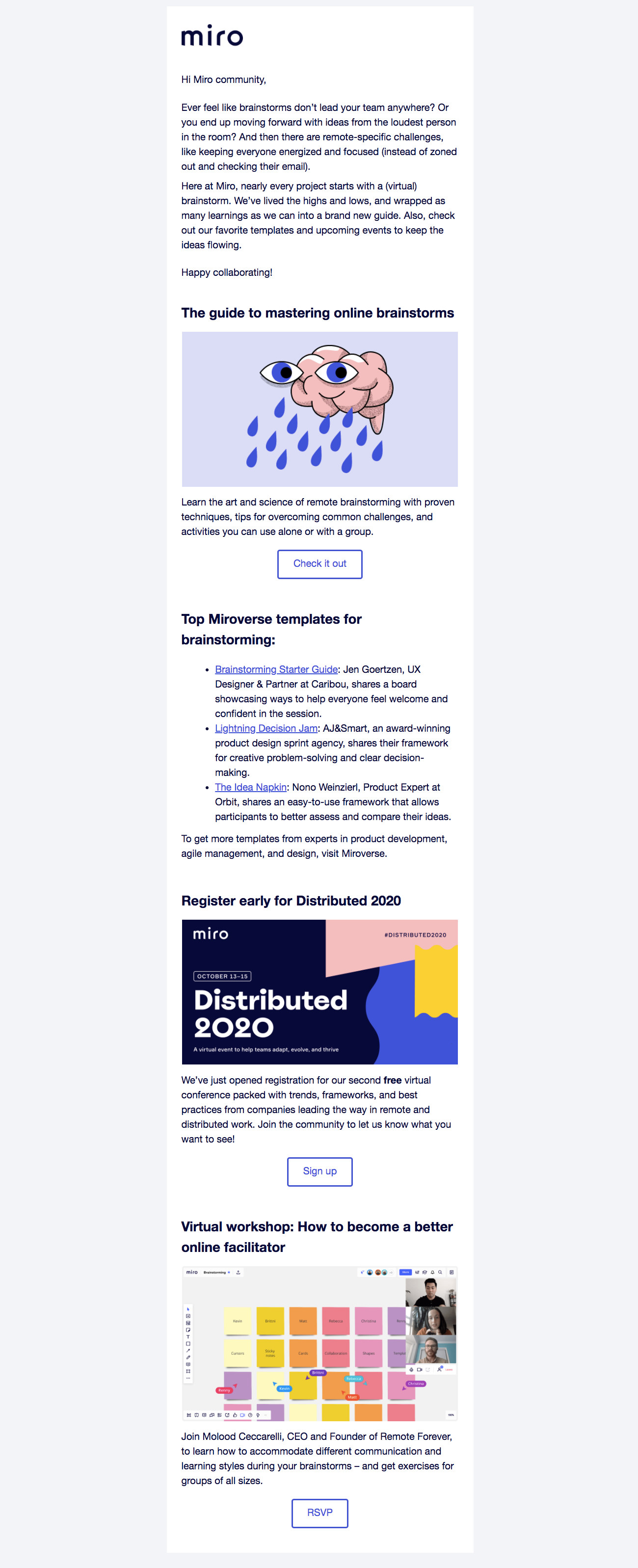 Miro Newsletters - SaaSFrame