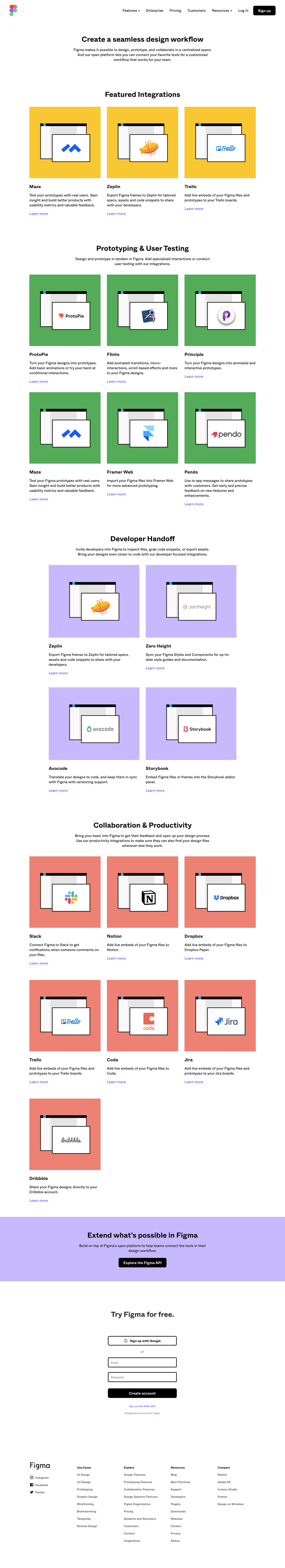 Figma Integrations Page - SaaSFrame
