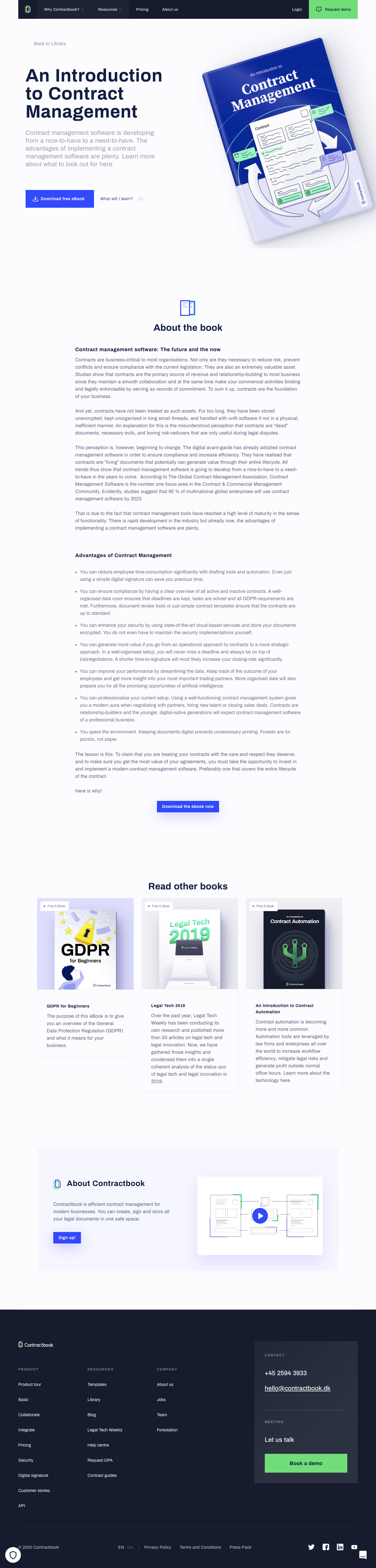 Contractbook eBook Page - SaaSFrame