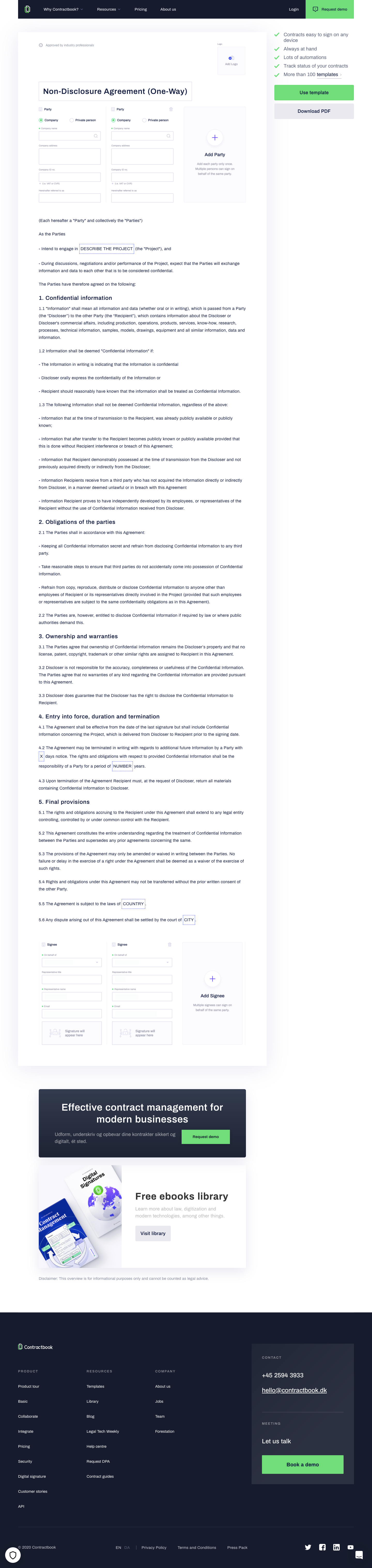 Contractbook Templates Library - SaaSFrame