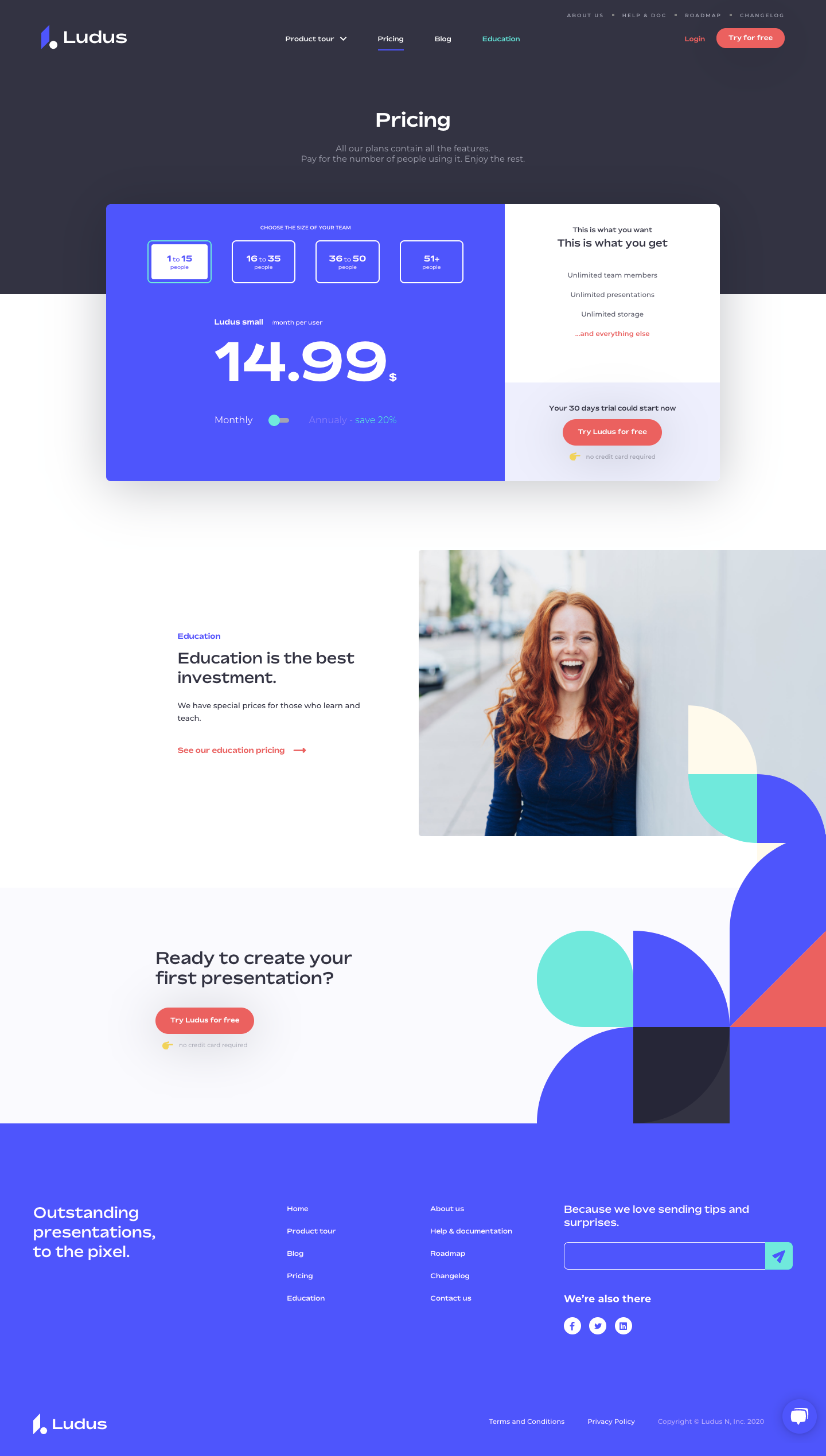 Ludus Pricing Page - SaaSFrame