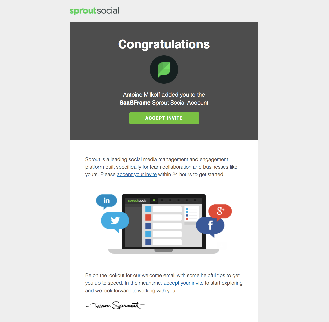 Sprout Social Marketing Pages- SaaSFrame