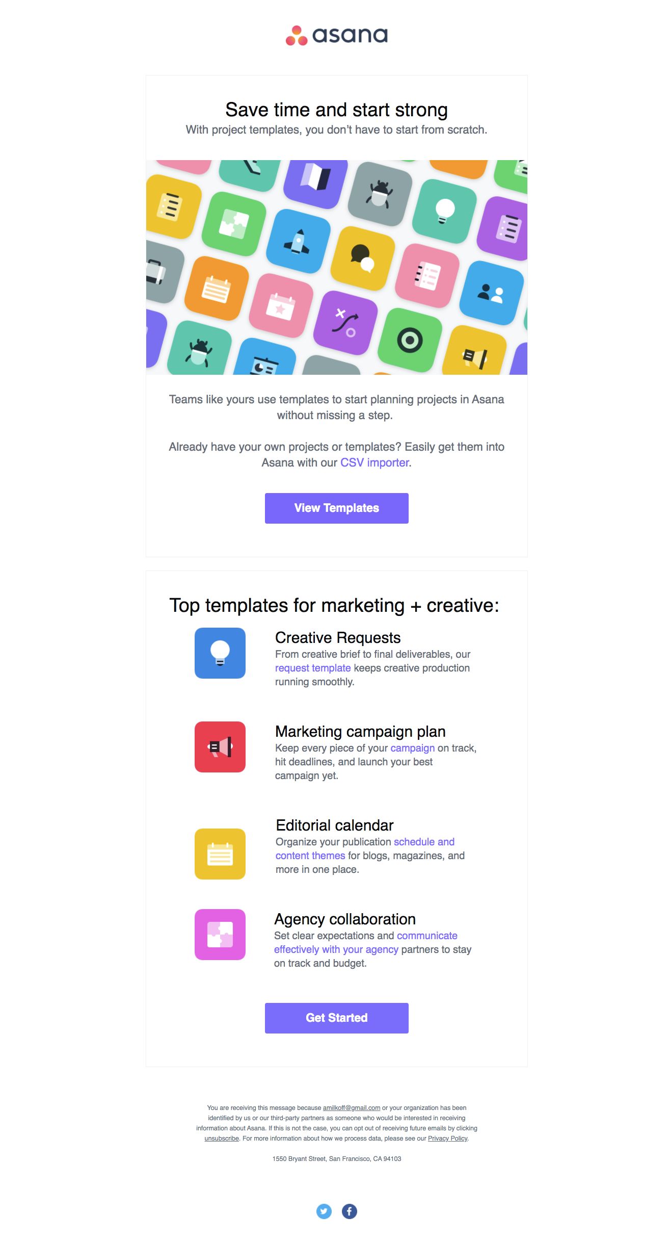 Asana Onboarding Email Flow - SaaSFrame