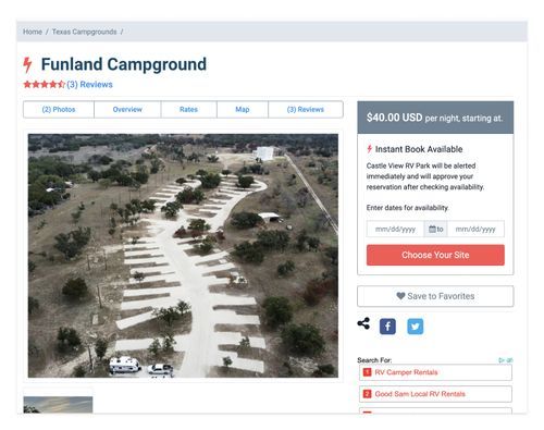 Campground & RV Park Reservation Management Software