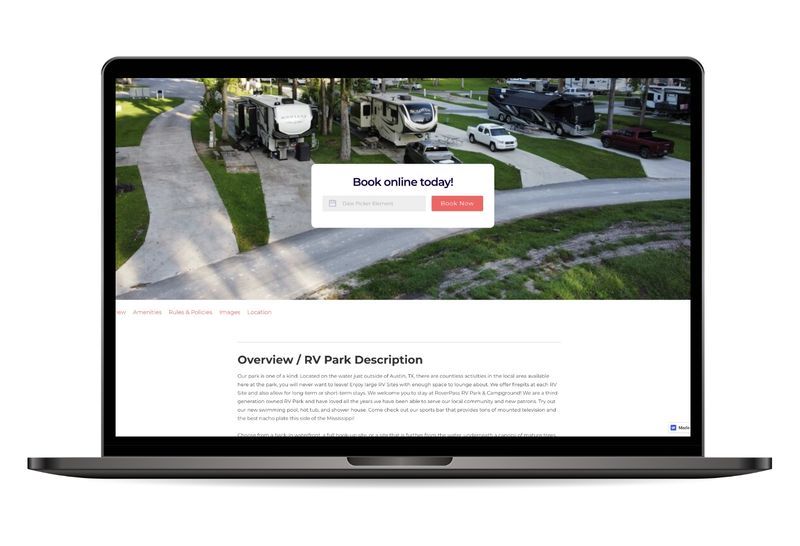 Campground & RV Park Reservation Management Software