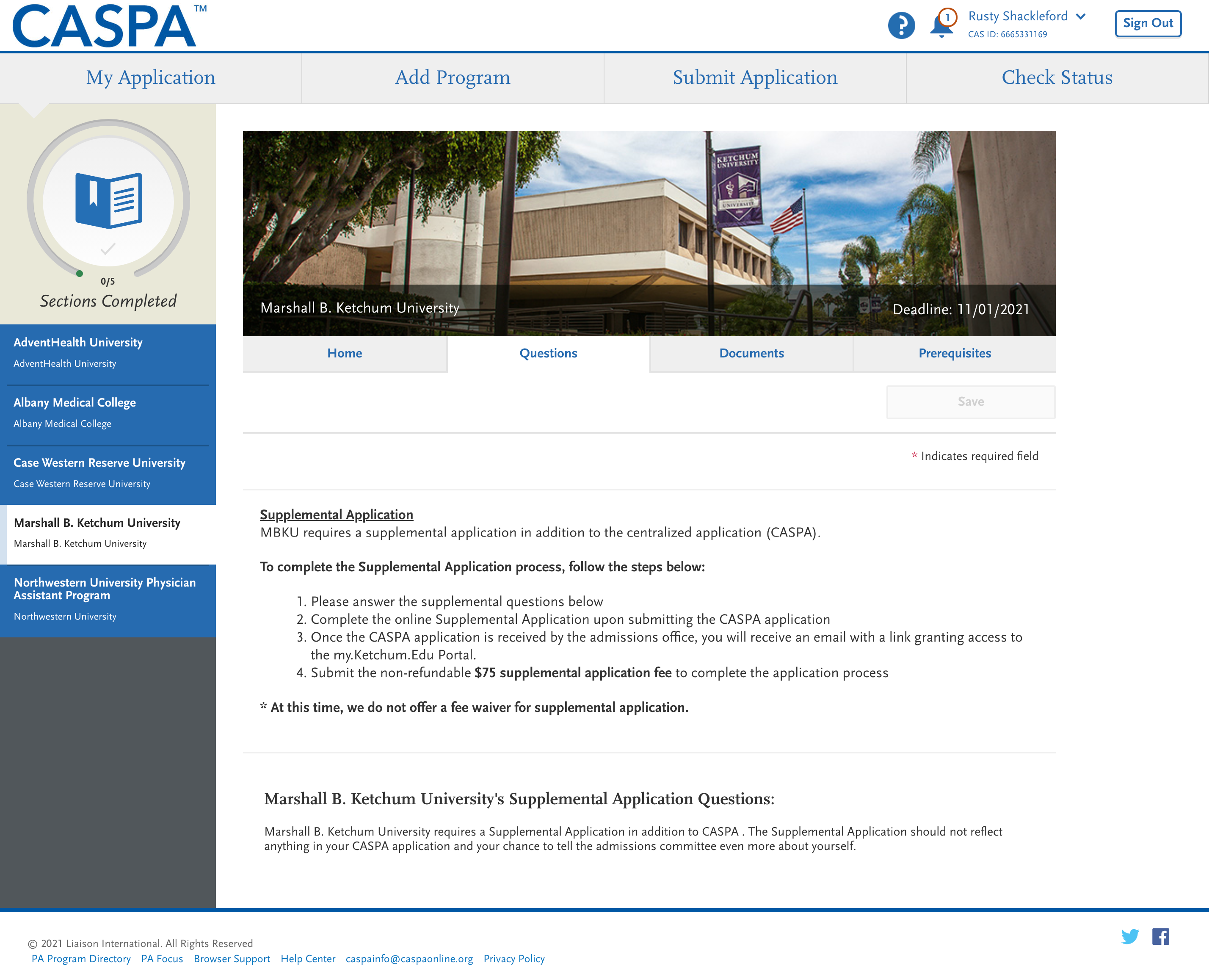 Have any questions about the CASPA that I missed?