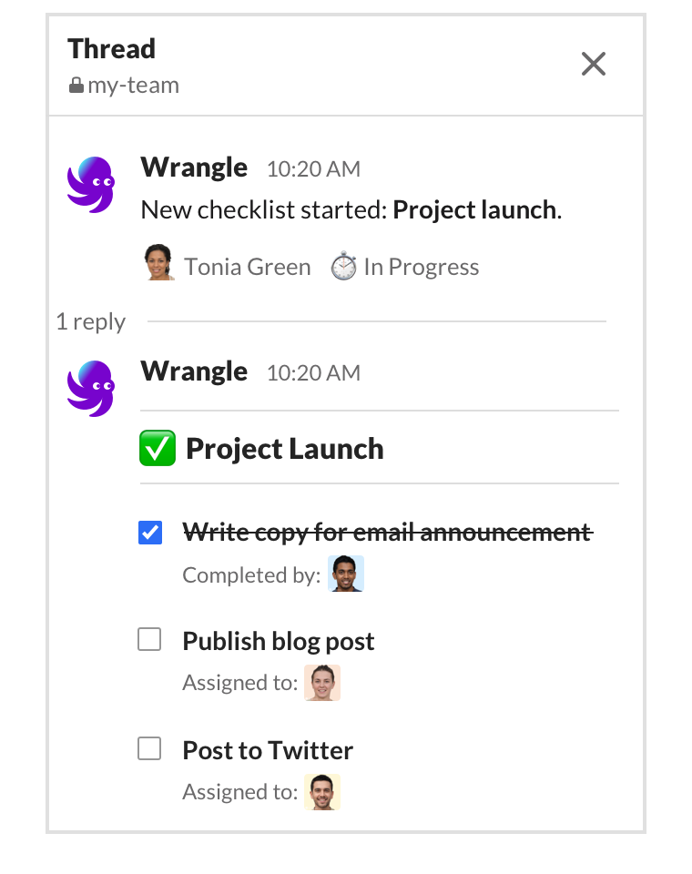 Slack Approval Workflow Features - Wrangle