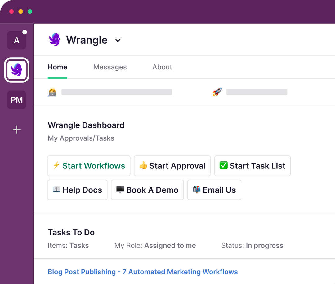 Wrangle - Approval and Ticketing Workflows in Slack