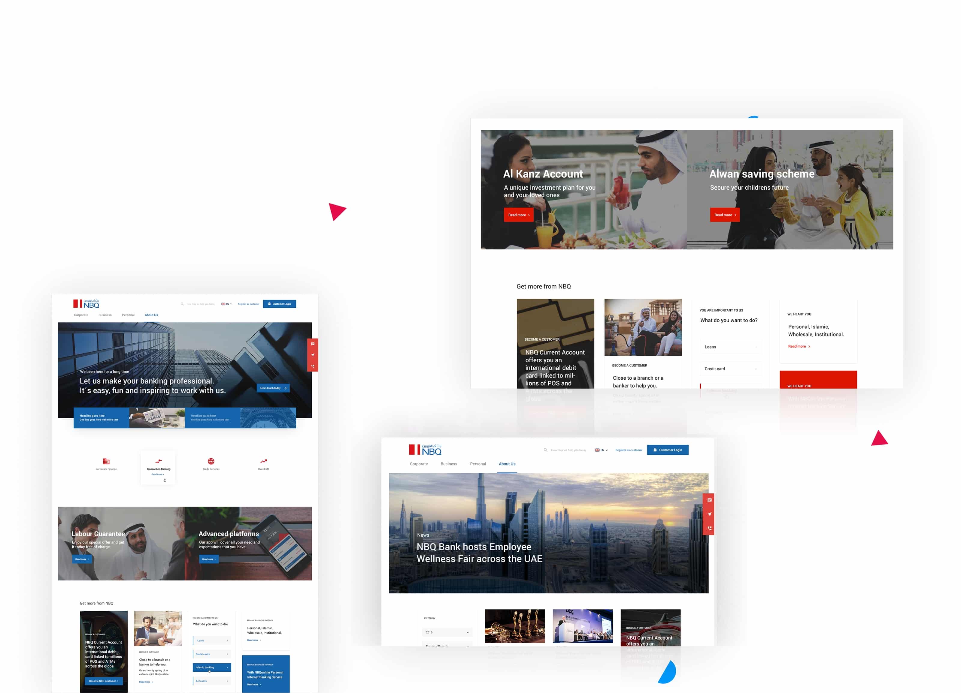 NBQ Modern Bank Website