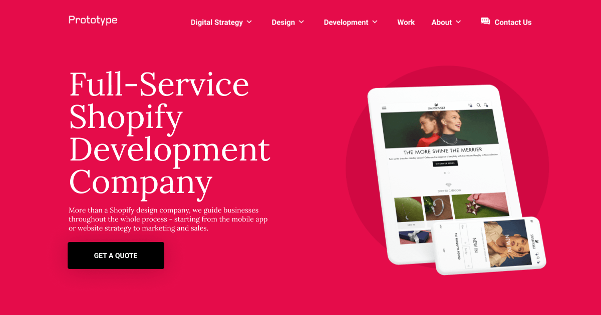 Shopify Design & Development Company Agency | Prototype