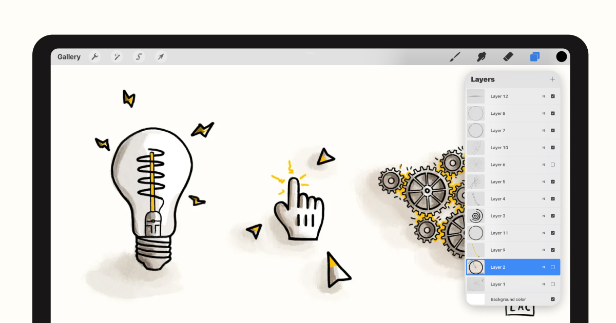 What are some unconventional and easy things to draw on Procreate?