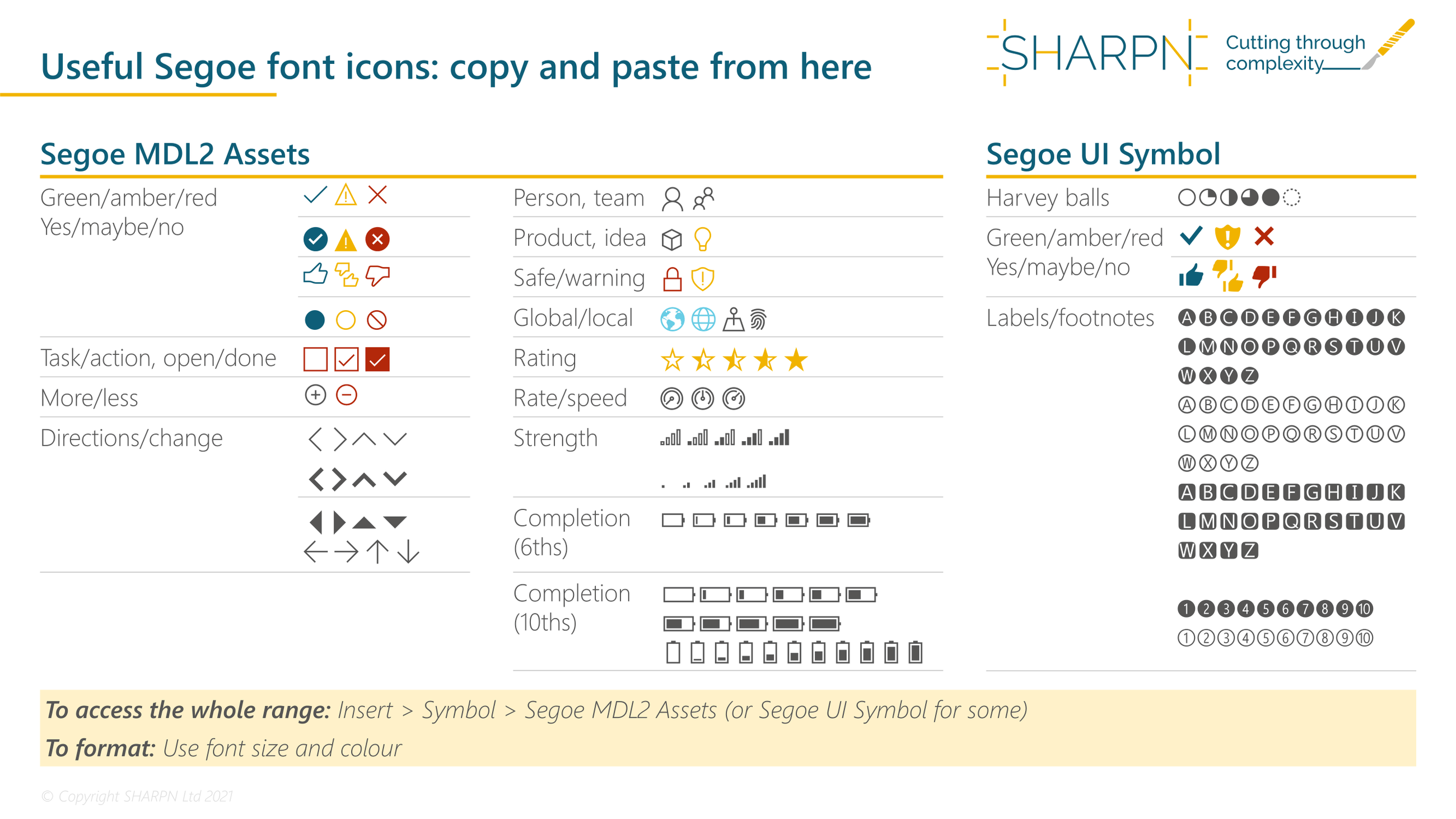 How to put icons inside tables the easy way