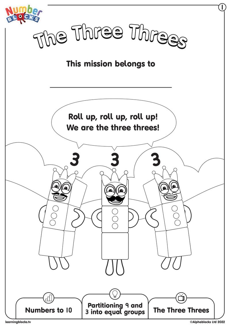 Numberblocks | Episodes | The Three Threes