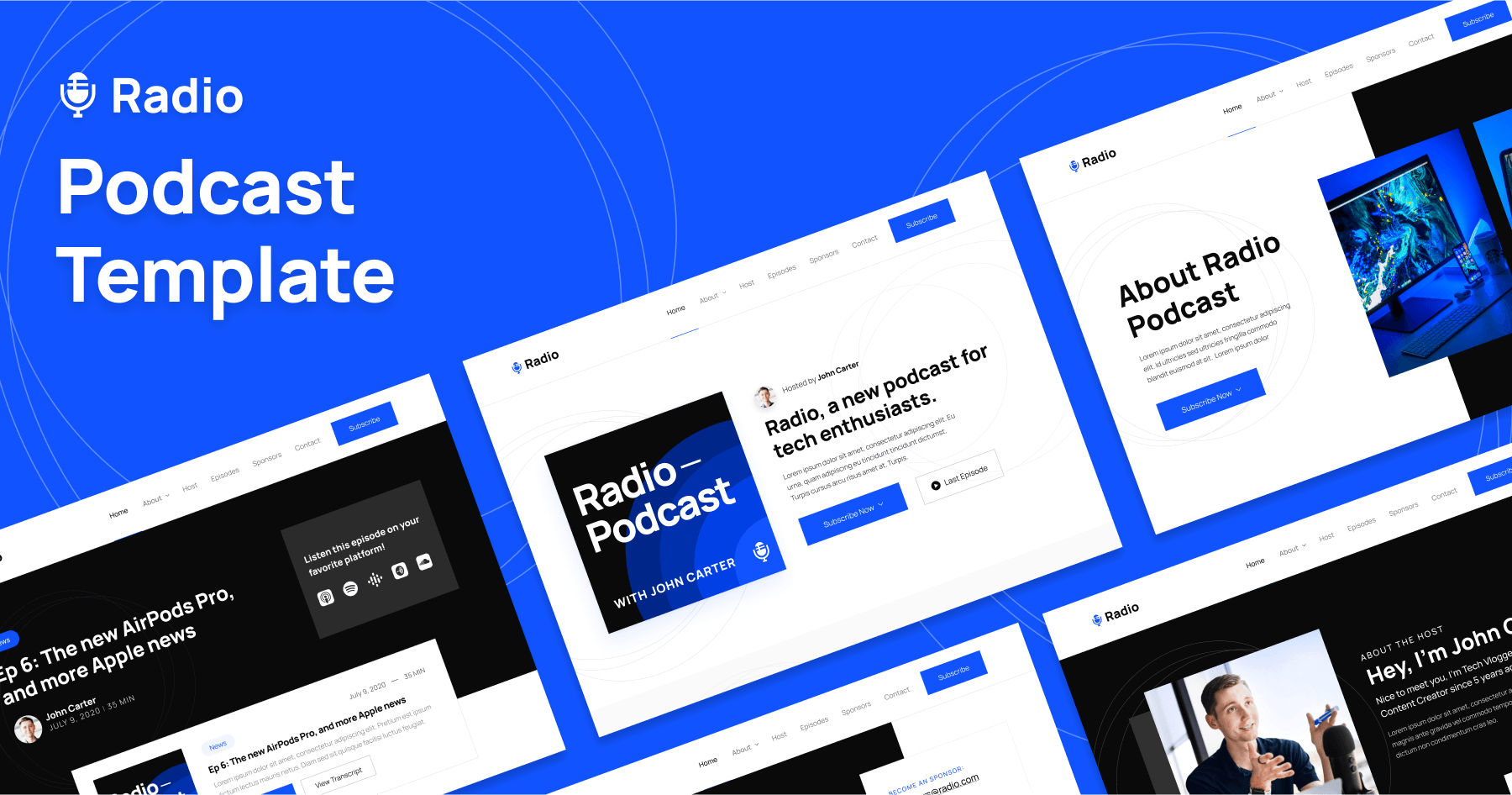 Sponsors - Radio - Webflow HTML Website Template