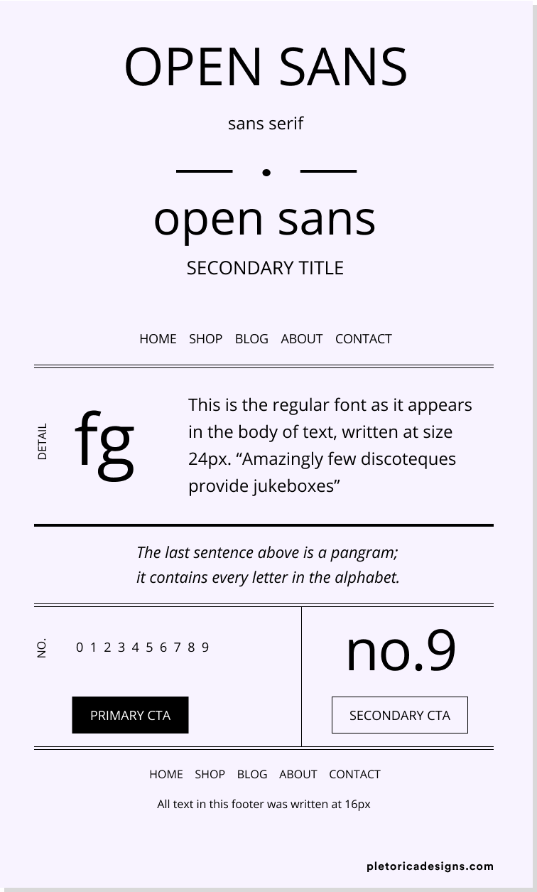 Font chữ phổ biến font open sans cho thiết kế web và đồ họa