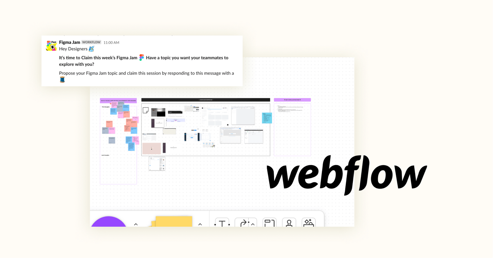 Webflow’s weekly Figma Jam session
