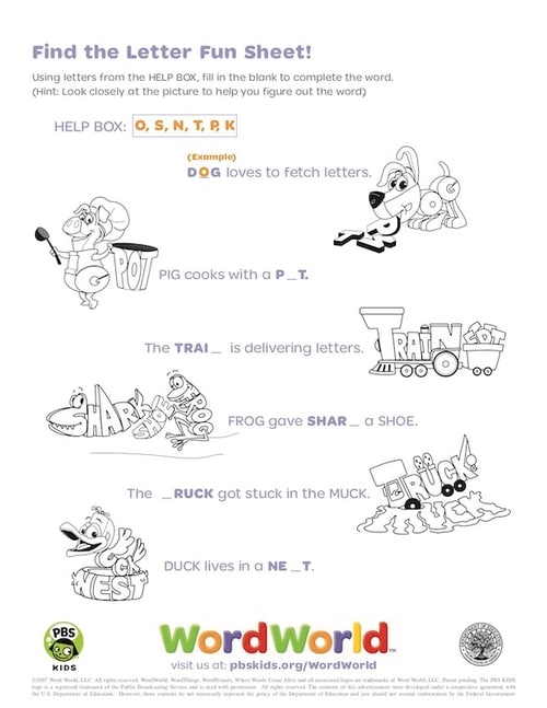 WordWorld: Printable Activities