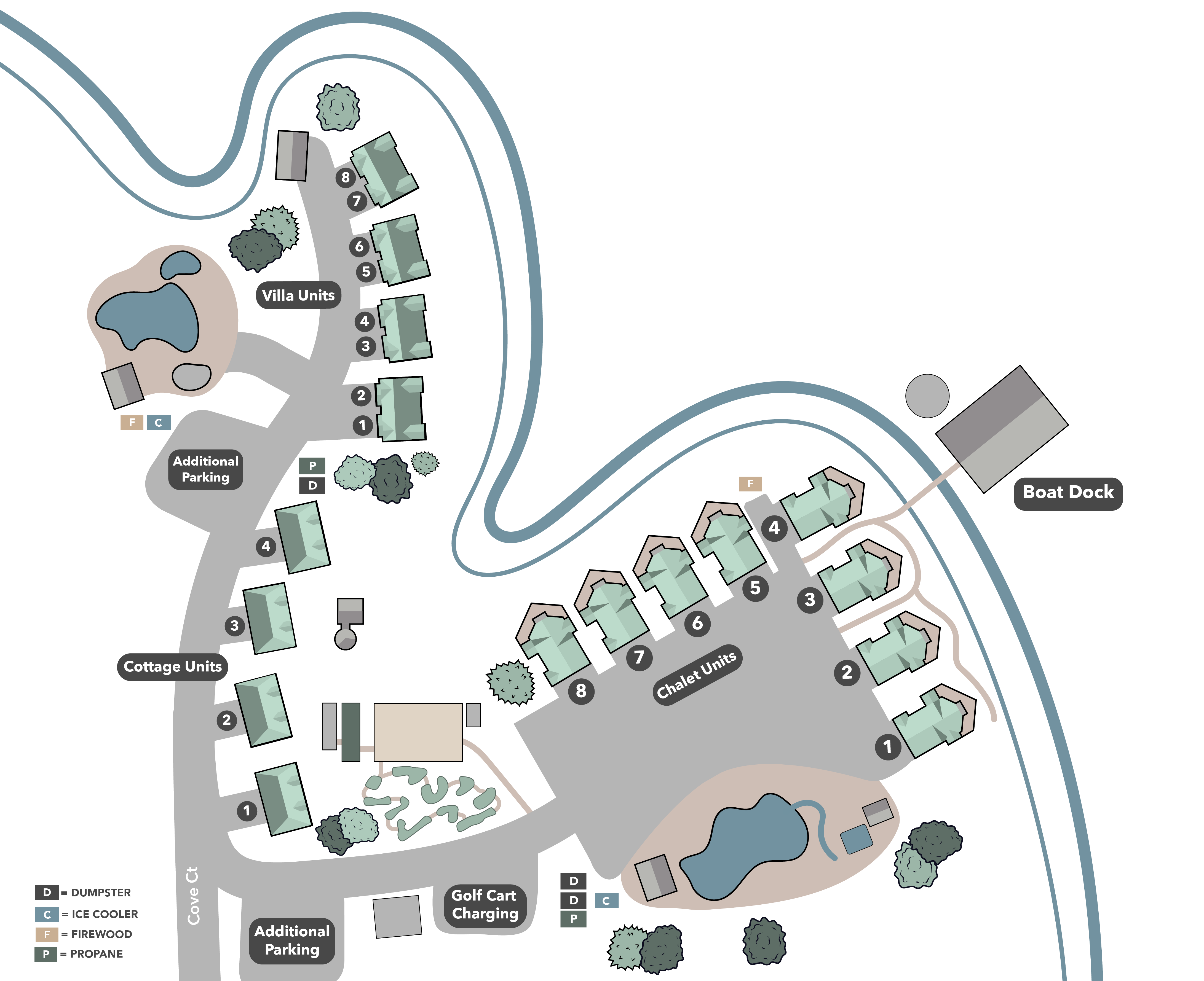 Map of The Resort | Chalets of the Lake | Branson, MO