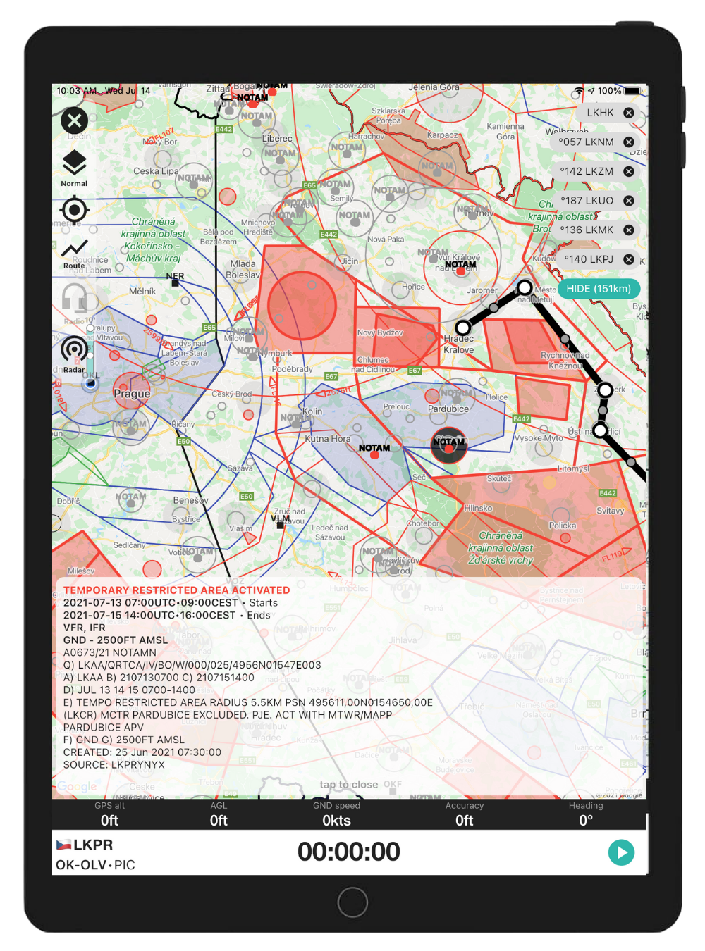Pilot Logbook and VFR navigation
