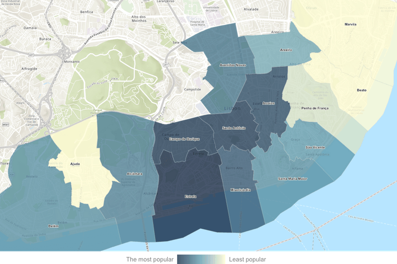 Lisbon Neighborhoods Map