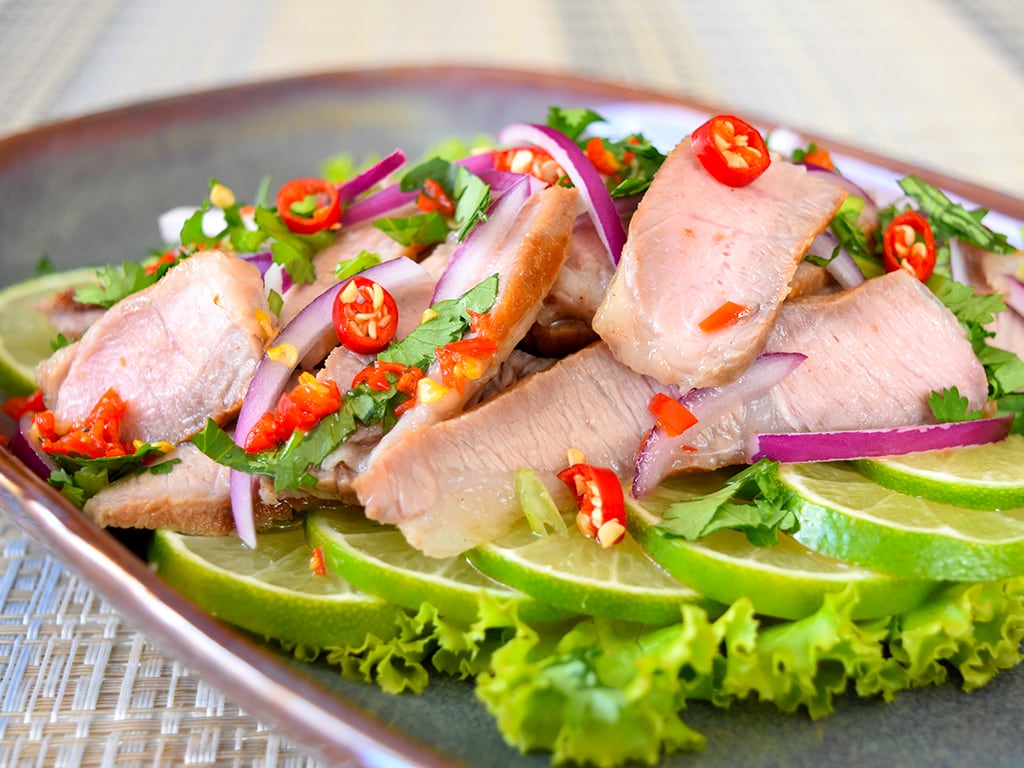 Keto Moo Menao - Thai spicy lime pork salad