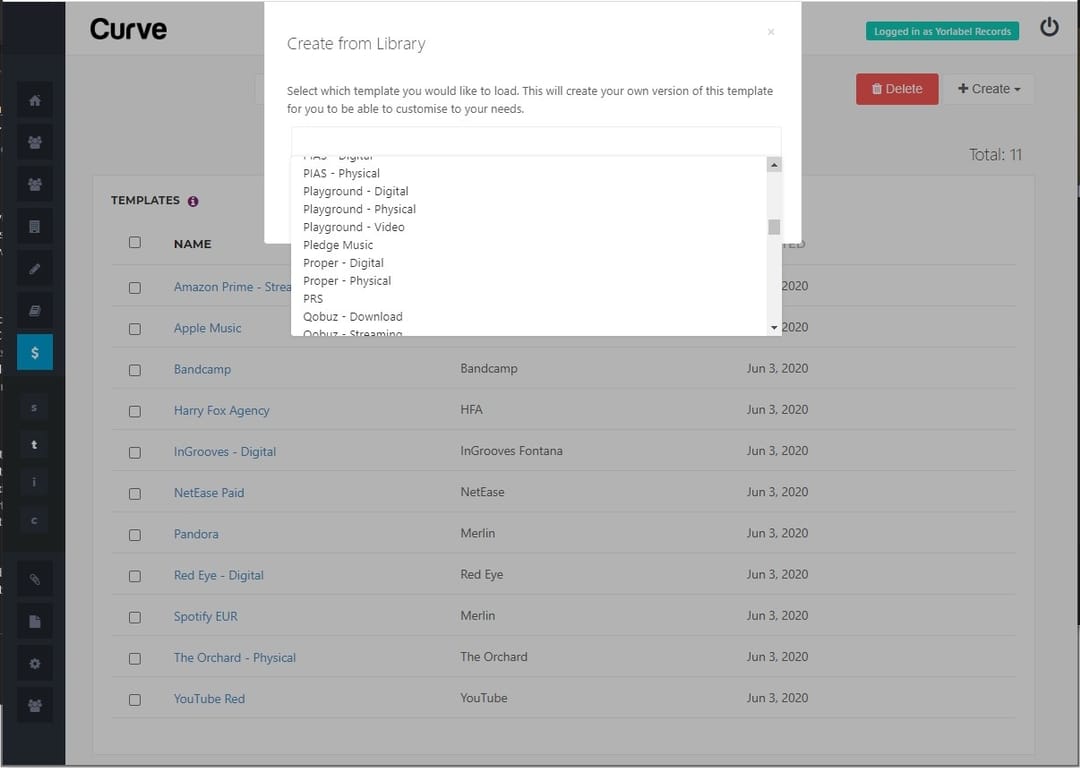 Recording Royalties - Features | Curve Royalty Systems