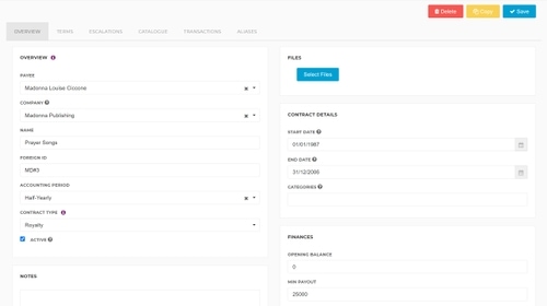 Music Publishing Software | Curve Royalty Systems